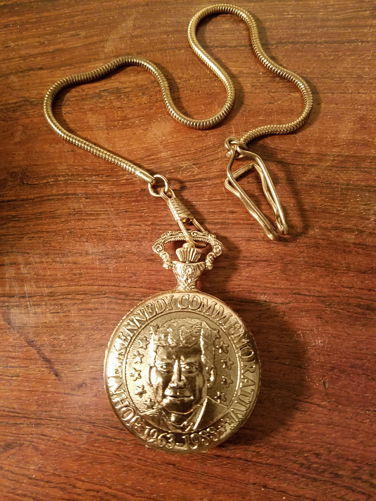 John F. Kennedy 25th Anniversary Elegance Antimagnetic Pocket Watch ...