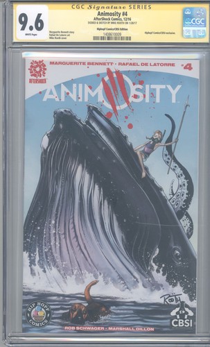 Animosity #4 Hiphopf Comics CBSI CGC 9.6 SS Signed w/ Sketch by Mike ...