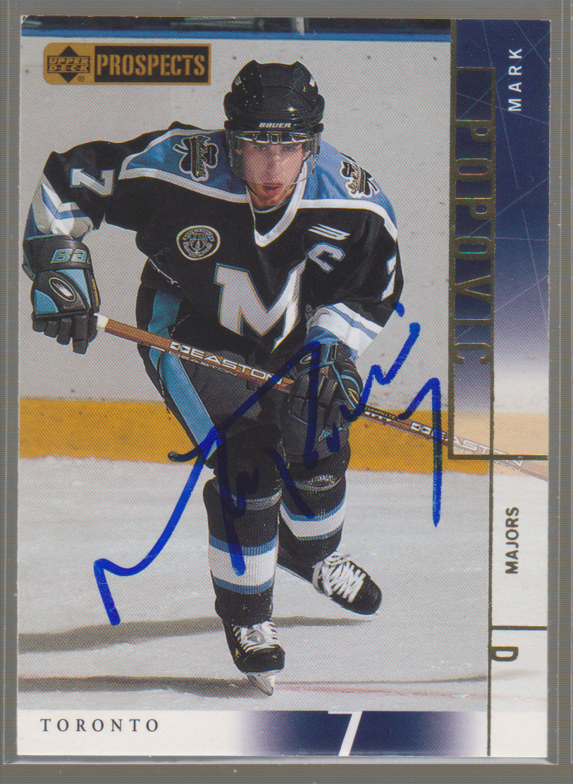 Autographed 00/01 Upper Deck Prospects Mark Popovic - Toronto Majors | eBay