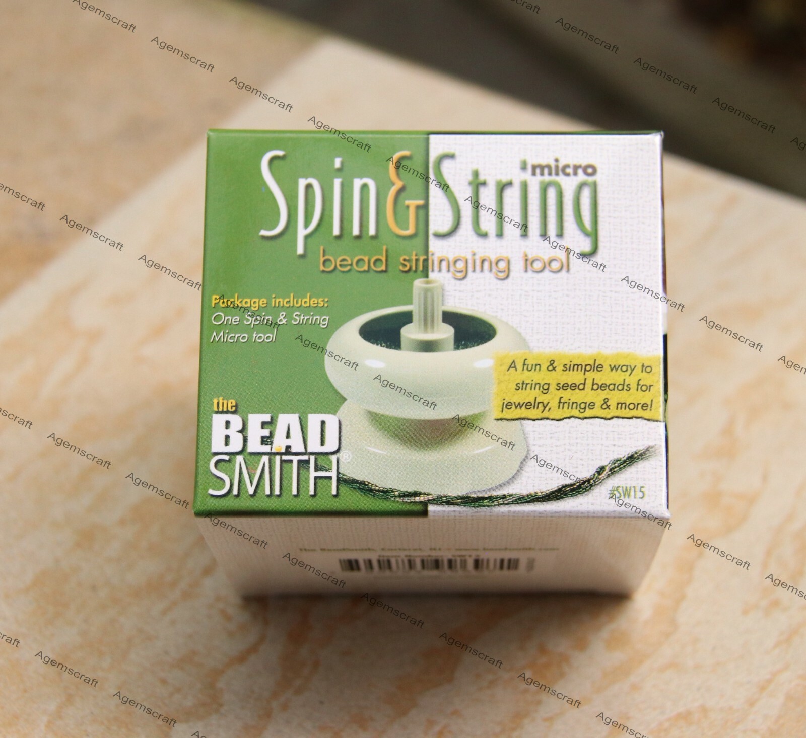 The Beadsmith Micro Spin & String spinner Bead stringing tool, small ...