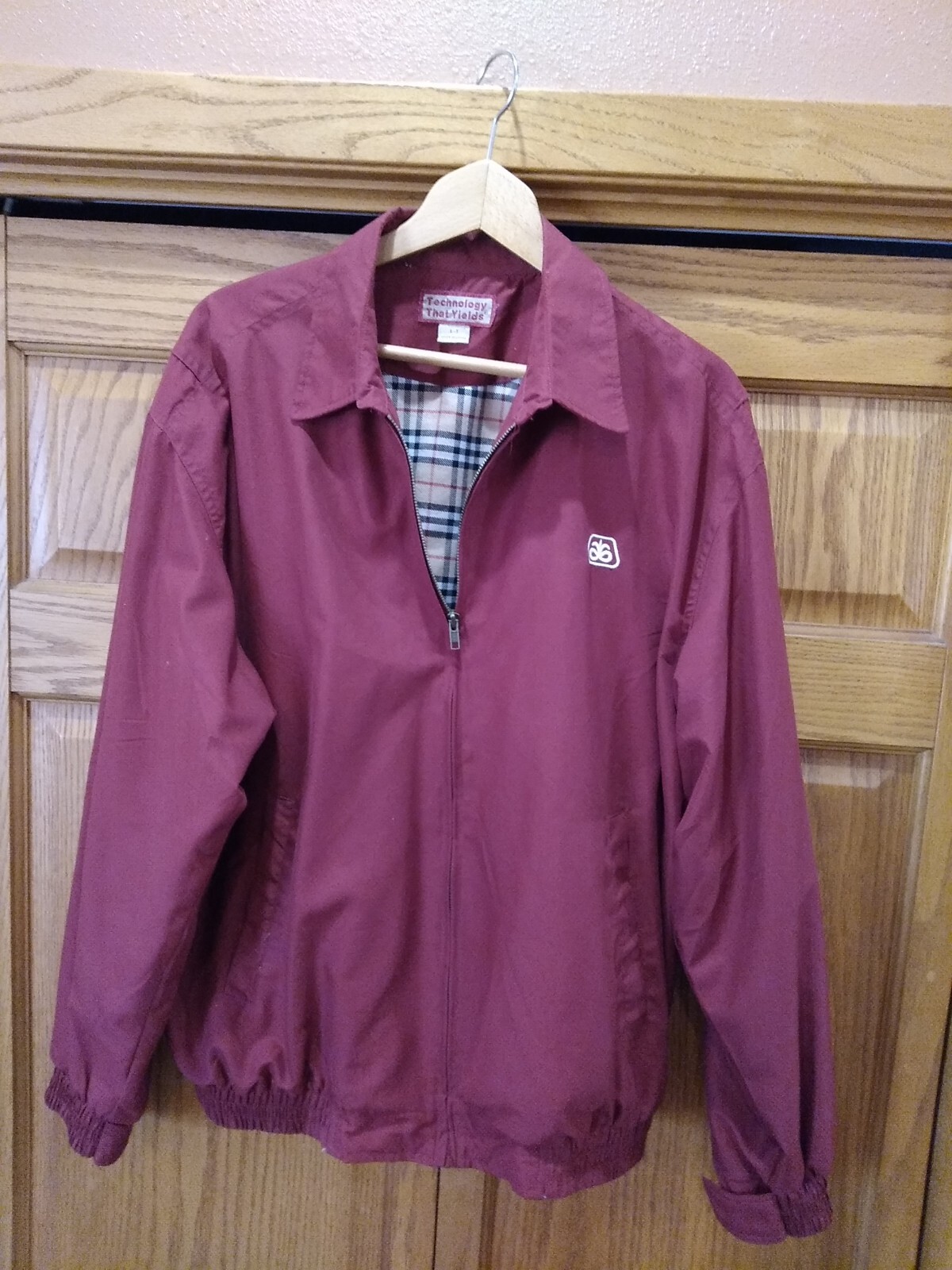 Vintage Maroon Pioneer Seed Jacket L Tall NICE - Gem
