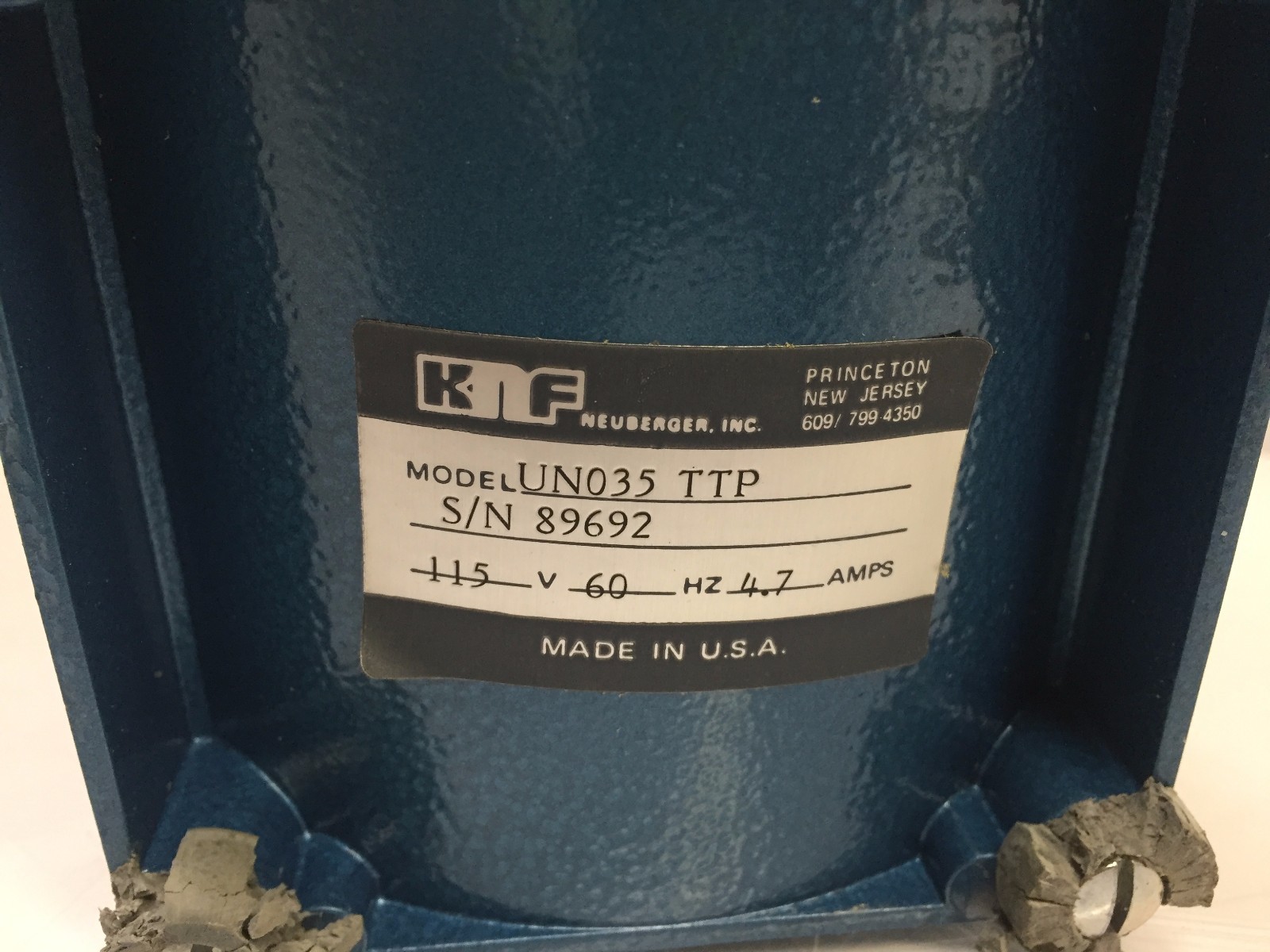 KNF Neuberger UN035 TTP Vacuum Pump 115V 60HZ 4.7A | eBay