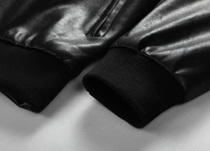 New Luxury Skull Rhinestones Leather Men Black Jacket High Quality ...