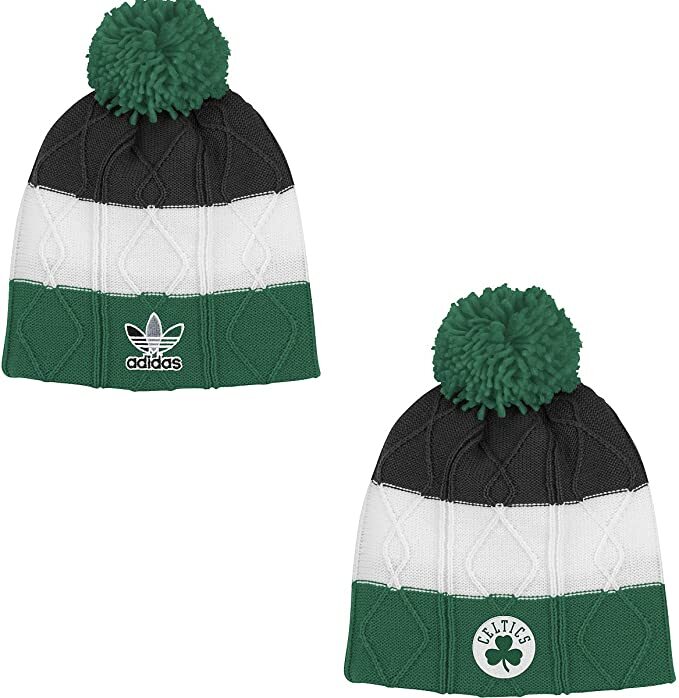 NBA Boston Celtics Adidas Adult Cuffless Pom Winter Knit Hat Cap Beanie ...