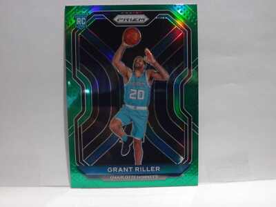 Grant Riller 2021 Prizm Green Holo Prizm Rookie Card No. 295 Charlotte ...