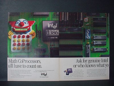 1991 Intel i386 Math CoProcessors CPU Vintage Computing Print Ad 11325 ...