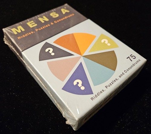 MENSA RIDDLES, PUZZLES, & CONUMDRUMS (Chronicle 2003) Factory Sealed ...