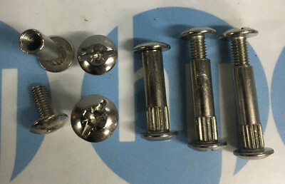 INTER SCREWS M6 x 29mm & M6 x 14MM MALE & FEMALE CONNECTORS NICKEL -5 ...