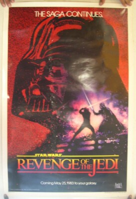 Star Wars Poster Revenge Of The Jedi Saga Continues Movie May 25 1983 ...