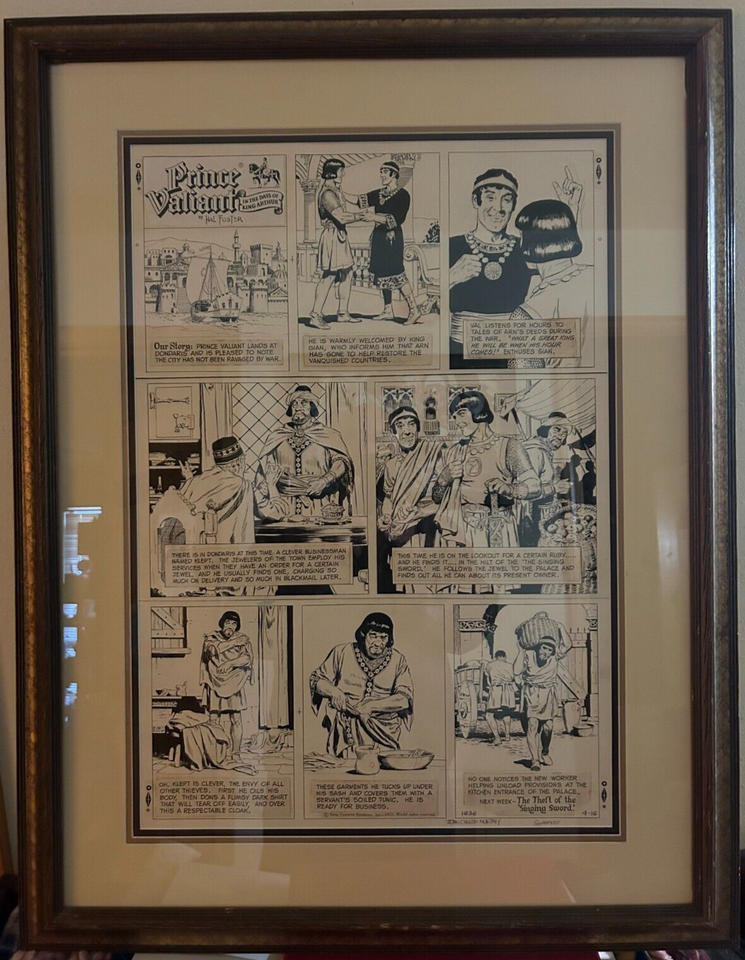 PRINCE VALIANT In The Days Of KING ARTHUR SUNDAY ORIGINAL ART 4-16-1972 ...