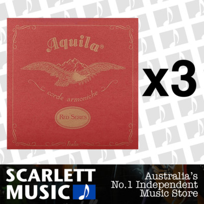 3x Aquila RED 70U Soprano Ukulele String 4th Unwound Low G Tuning *ONE ...