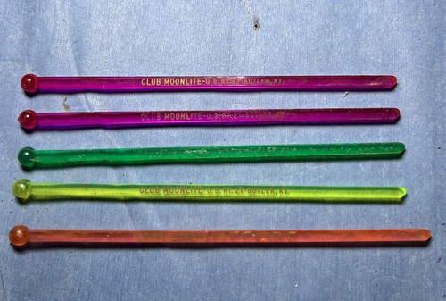Scarce Lot Of 5 Club Moonlite Butler KY SWIZZLE STICK stirrers | eBay
