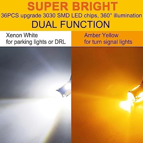 Super Bright 7444 7440 7441 T20 Switchback LED Bulbs with Projector ...