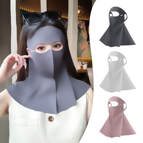 Full Face Sun Protection Mask UPF50+ Sunshade Face Mask Summer | eBay ...