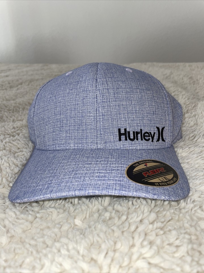 Hurley Blue Corp Textures Flex Fit Baseball Hat-Cap Men L/XL: 22-3/4_24 ...