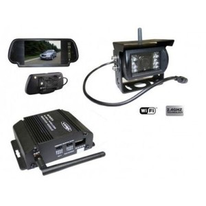 CARAVAN VEBA WIRELESS 2.4GHZ REAR VIEW COLOUR REVERSING MIRROR MOUNT ...