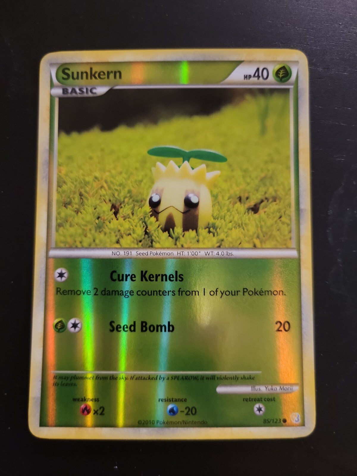 Pokemon Card 2010 HeartGold SoulSilver - Sunkern 85/123 Reverse Holo | eBay