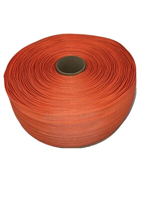 Woven Nylon Strapping - 5/8" x 1500# x 2000’ - Orange - x 6" H - 3 ...