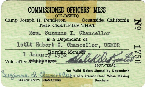 USMCR CA Oceanside California-Camp Pendleton-1952 Commissioned Officer ...