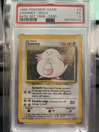 PSA 5 - Pokemon Base Set Chansey - 4th Print - 1999-2000 - Uk print ...