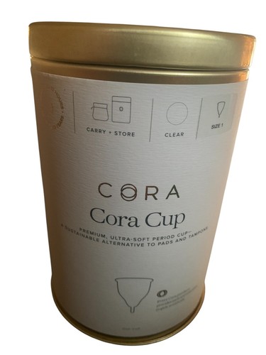 CORA Cup Menstrual Ultra Soft Silicone Period Cup SIZE 1 Flexible Fit ...