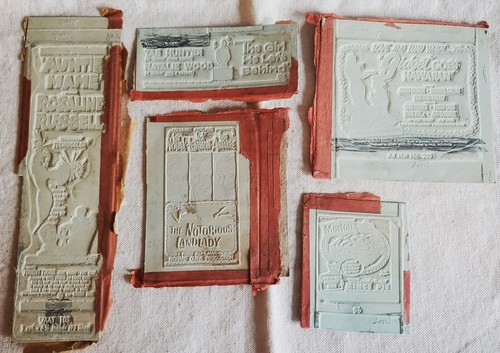 VINTAGE 1960 NEWSPAPER ADVERTISING PRINTING FLONG VARIOUS MOVIE LOT ...