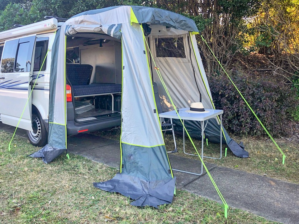 RV tailgate rear tent 3 doors campervan VW Transporter T5 T6 T4 shade ...