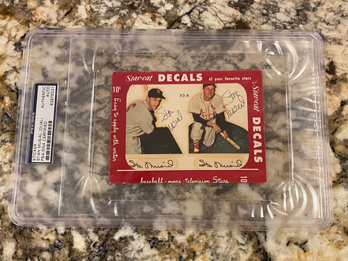 Stan Musial 1952 Star Cal Decals AUTO Type 2 #93A PSA DNA Authentic ...