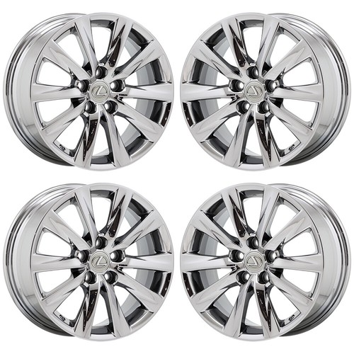 17" Lexus IS200 IS250 IS300 IS350 Bright Chrome wheels OEM set 74287 ...