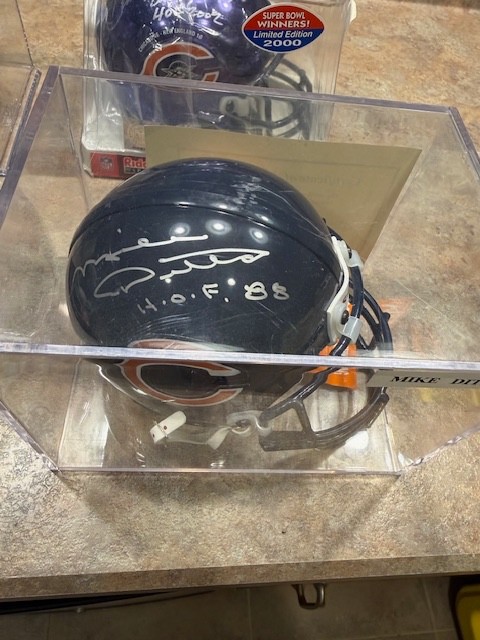 4 Chicago Bears Autographed Mini Helmets-Butkus, Ditka, Sayers, Hampton ...