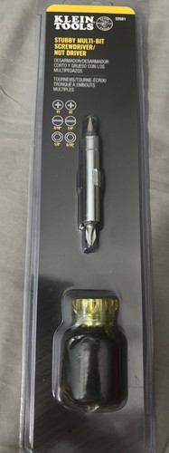 Klein Tools 32561 6-In-1 Multi Bit Screwdriver/Nut Driver Stubby NEW | eBay