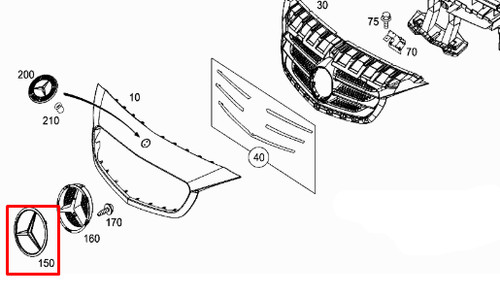 NEW MB SPRINTER 906 FRONT RADIATOR GRILLE EMBLEM BADGE A9068170016 OEM ...