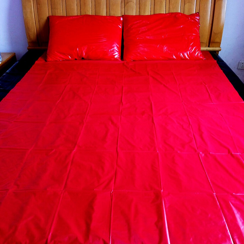 Cozy Feel PVC Bed Sheet for Wet Games, Full Size Waterproof Bedding ...