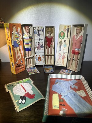 Vintage Allan Barbie Ken Dolls BOXES DETAILS & WRIST TAG All Original ...