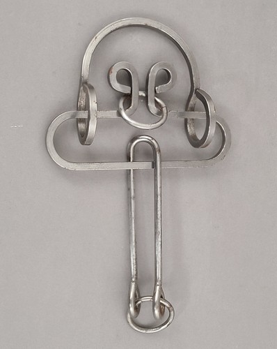 Puzzle made from Solid Square & Round Steel Rods 7"Wide 10.5"Long FREE ...