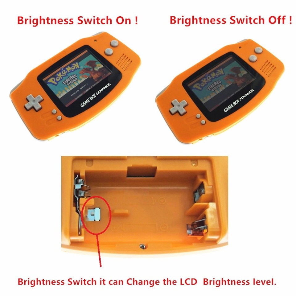 Game Boy Advance GBA Console w/ AGS 101 Backlight Backlit Mod ...