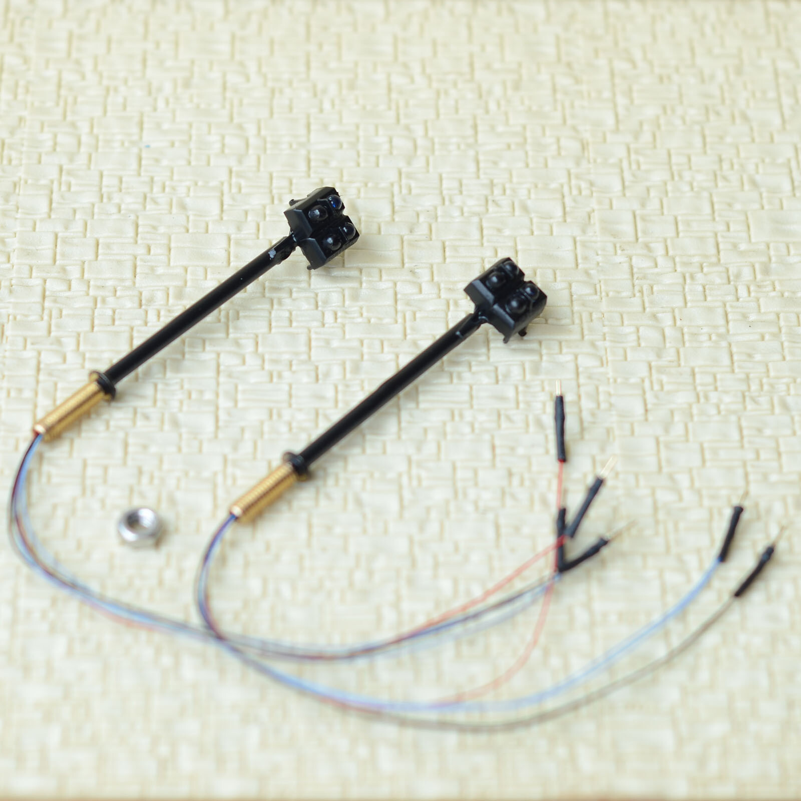 2 x O scale trackside enhanced IR sensors train detector signal trigger ...