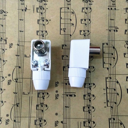 10pcs Right D Coaxial Line Plug Transformer Balun 75/300 ohm IEC TV PAL ...