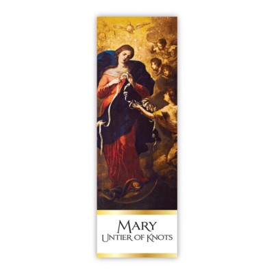 Mary, Untier of Knots Catholic Laminated Bookmark w/Mary, Untier of ...