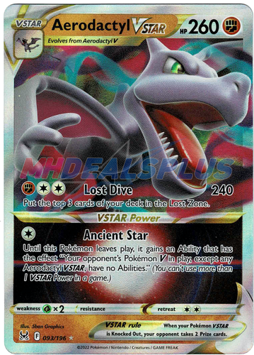 NM Pokemon Lost Origin Aerodactyl VSTAR Ultra Rare #093/196 | eBay