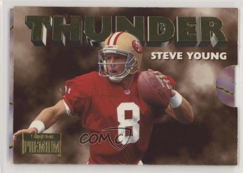 1996 Skybox Premium Thunder & Lightning Steve Young Jerry Rice #5 HOF ...