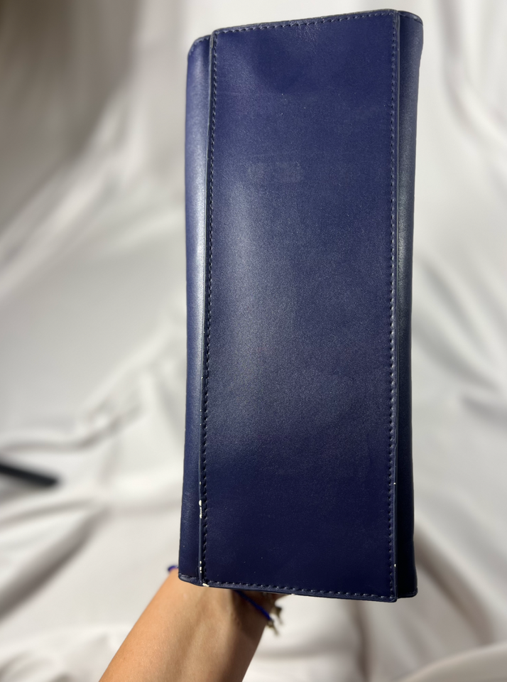 A New Day Women’s Navy Blue Structured Handbag Top Handle Purse Gold ...