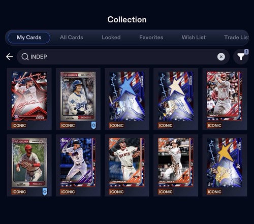 DIGITAL CARD Topps Bunt Independence Day Base Signature Relic 7-4 ...