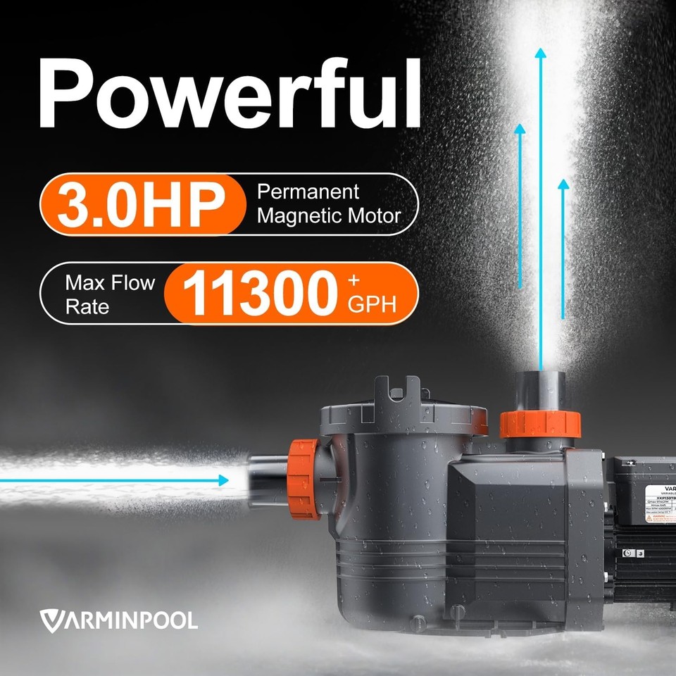 3HP Variable Speed Pump For In-Ground Swimming Pools Pump For Hayward ...