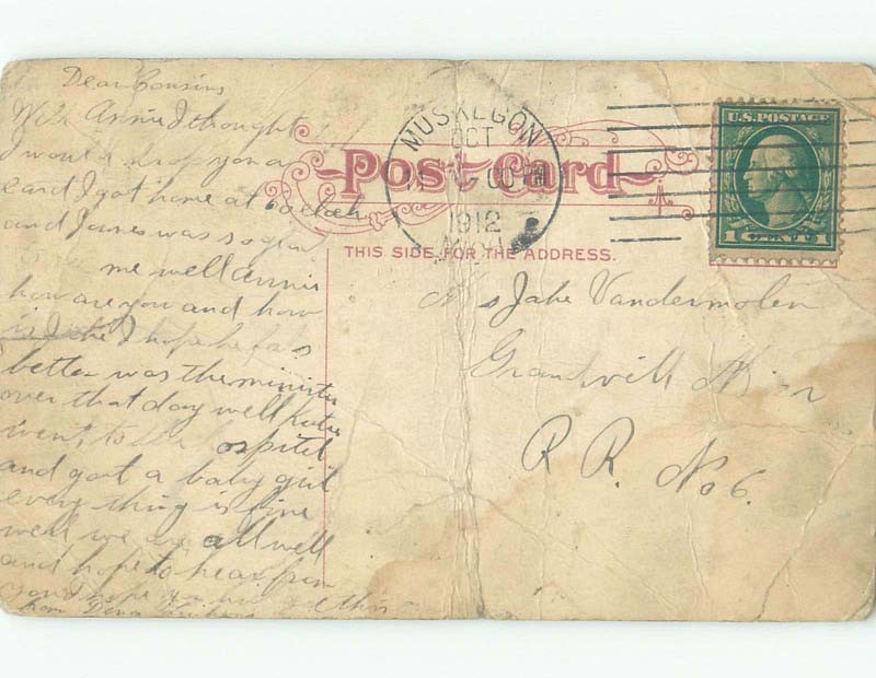 Divided-Back BRIDGE SCENE Muskegon Michigan MI d5011 | eBay