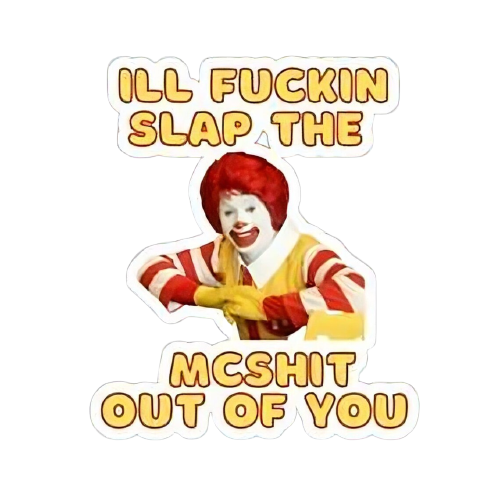 Mcslap you SLAP STICKER jdm jap slammed drift funny, meme car decal ...