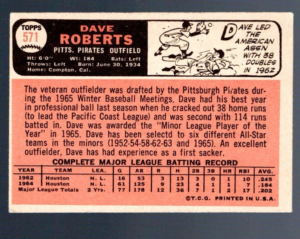 TOPPS 571 PIRATES DAVE ROBERTS High # NICE CARD LOOK | eBay