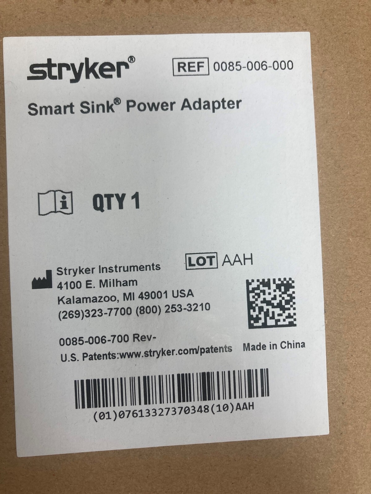 NEW - Stryker 0085-006-000 Smart Sink Power Adapter | eBay
