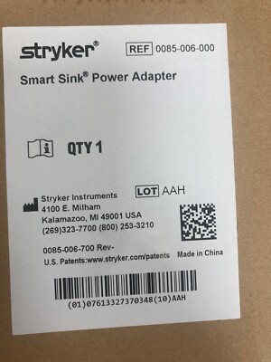 NEW - Stryker 0085-006-000 Smart Sink Power Adapter | eBay