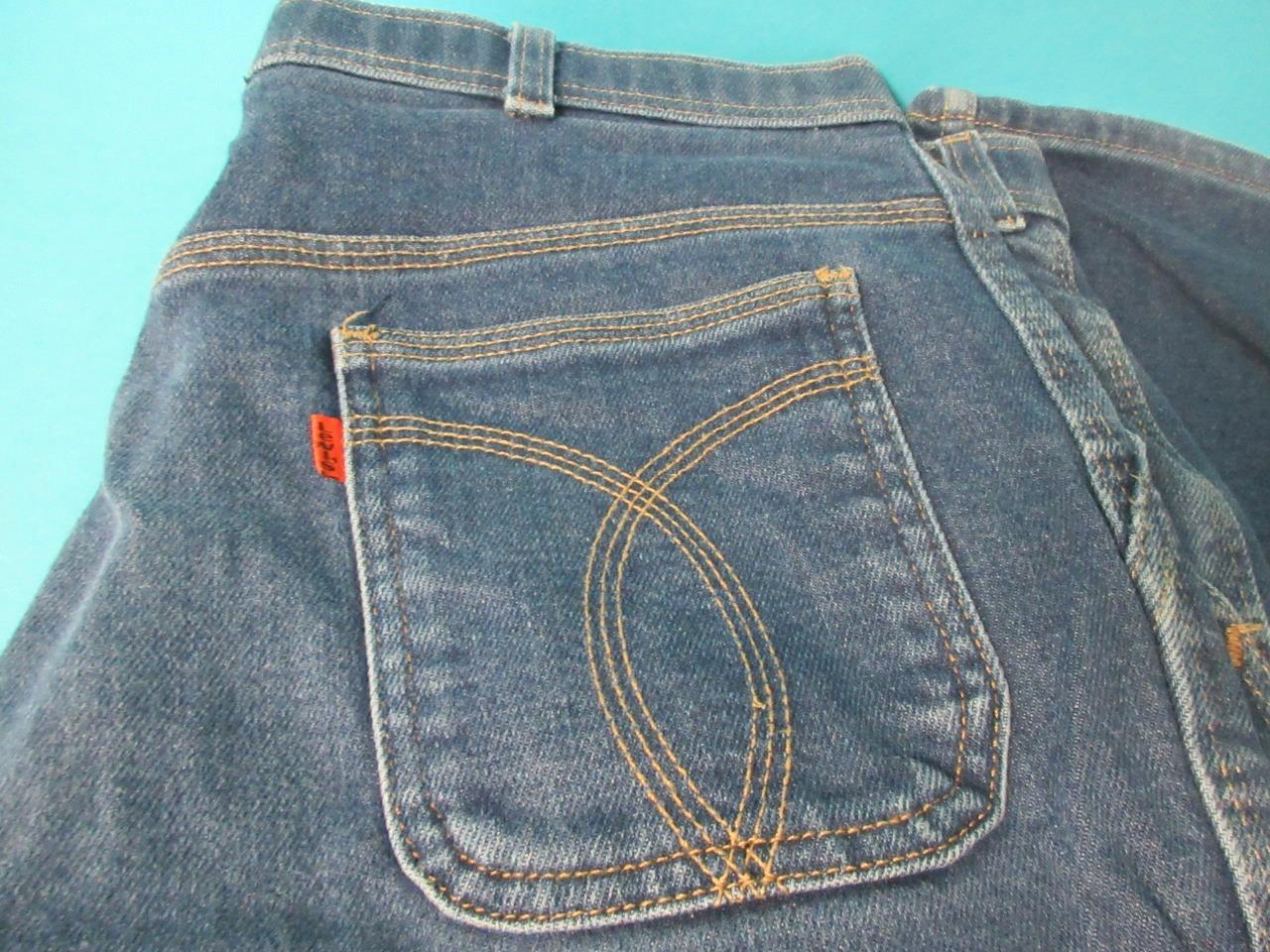 AWESOME VINTAGE 70S LEVI'S ACTION JEANS FOR MEN ORANG… - Gem